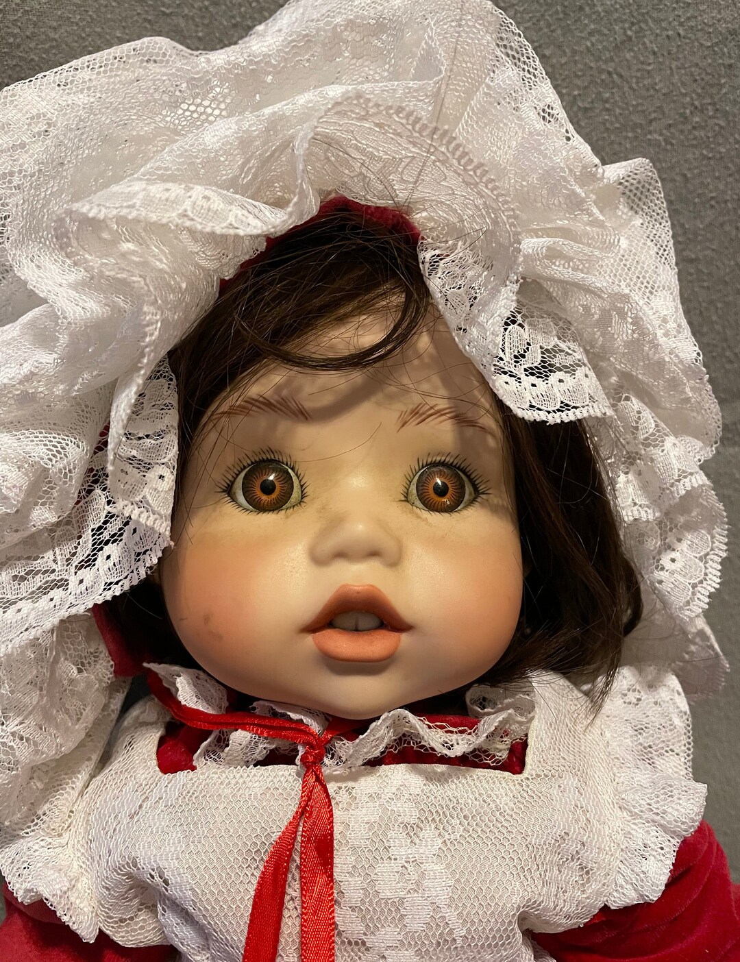 24 Inch Tall Baby Doll With Red Lace Dress and Amazingly Beautiful ...