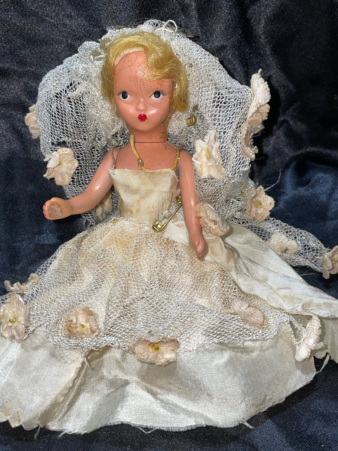 Nancy Ann Blond Story Book Storybook Doll 6 Inches Tall Wearing Wedding ...