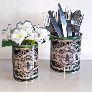 Set of 6 Replica Vintage Retro Tin Can Storage Props Display Pub Bar ...
