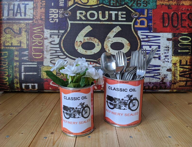 Job Lot 5 Reproduction Vintage Classic Motorcycle Oil Cans - Etsy