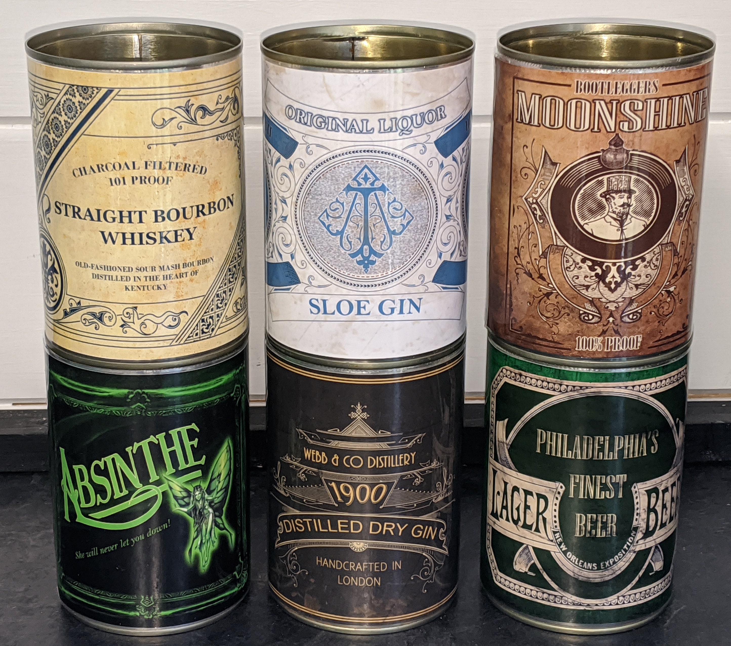 Reduced 6 Vintage Food Tin Cans Label Storage for Home, Cutlery Holder ...