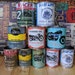 Large 5 Reproduction Vintage Oil Tin Cans Display Props Gas Station ...