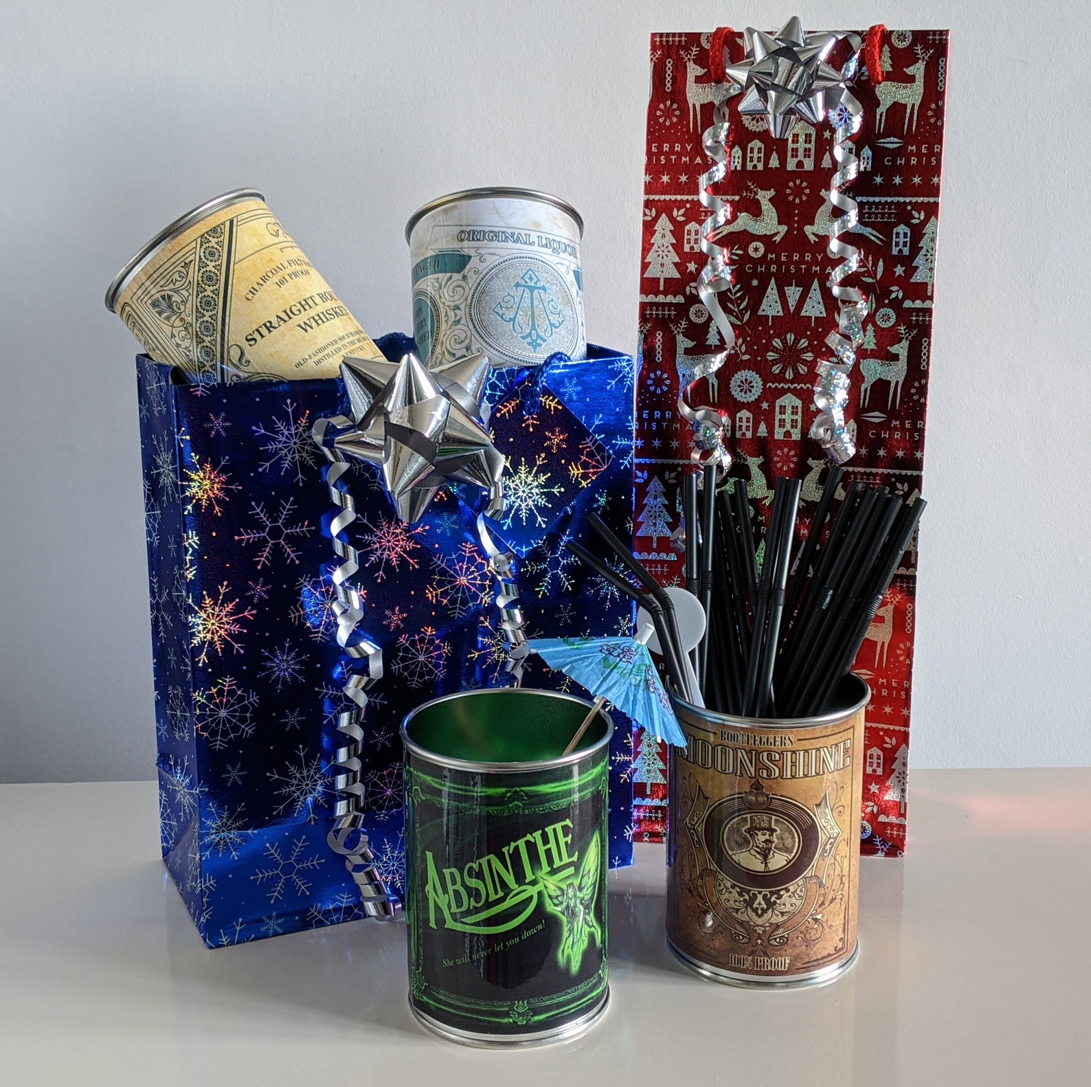 1920's Prohibition Speakeasy Props Collection Gift Set Storage Display ...