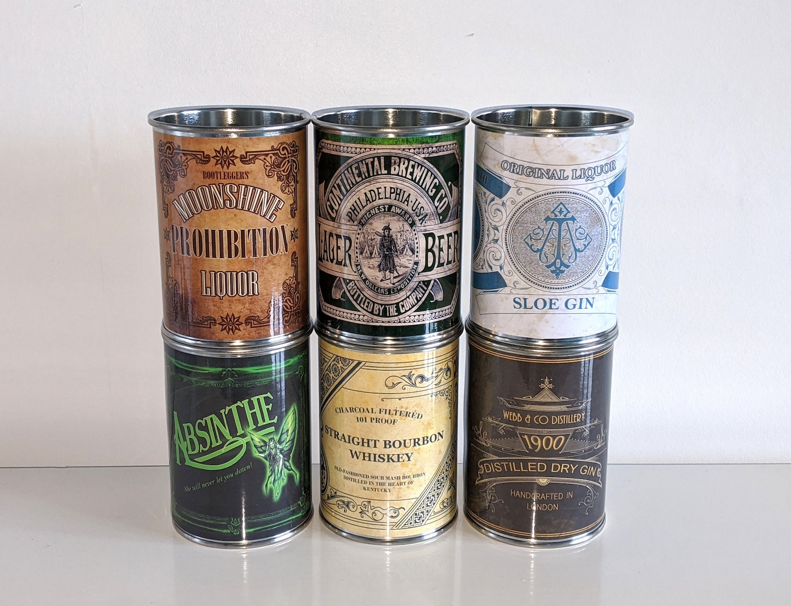 Set of 6 Replica Vintage Retro Tin Can Storage Props Display - Etsy