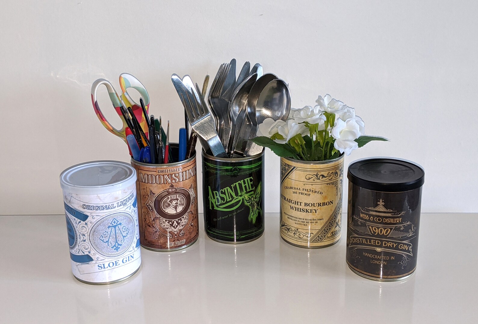 Set of 6 Replica Vintage Retro Tin Can Storage Props Display | Etsy