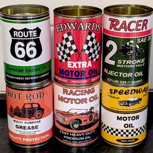 Reduced 6 Vintage Food Tin Cans Label Storage for Home, Cutlery Holder ...