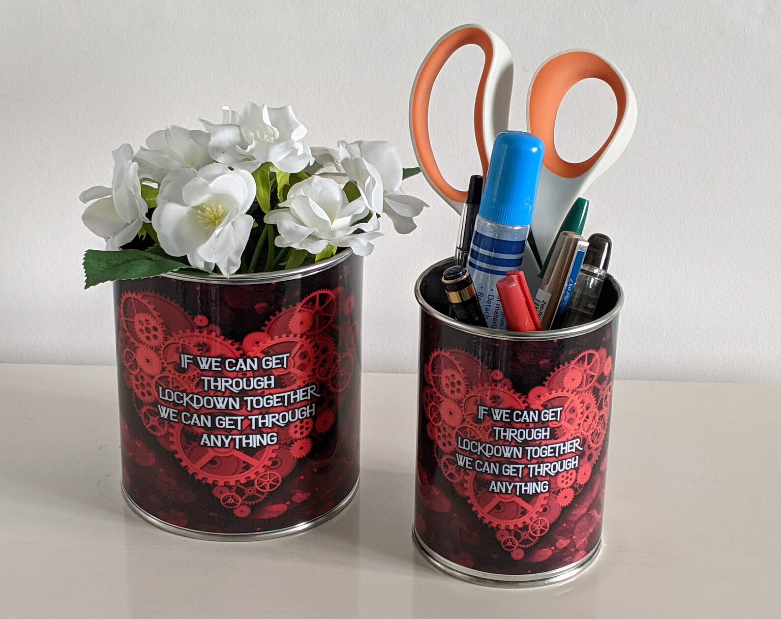 Steampunk Cogs Love Romantic Gift Idea Tin Can Storage Display - Etsy