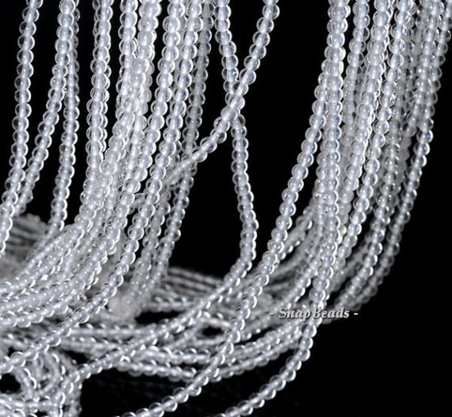 2MM Rock Crystal Clear Quartz Gemstone Grade AA Round 2MM Loose Beads ...