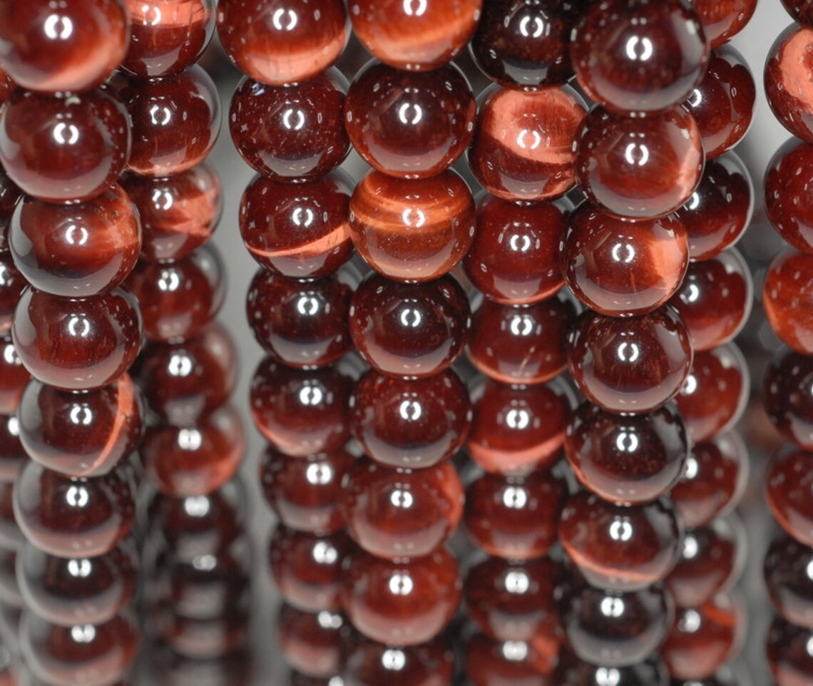 Mahogany Red Tiger Eye Gemstone Grade AAA 4mm 6mm 8mm 10mm 12mm Round ...