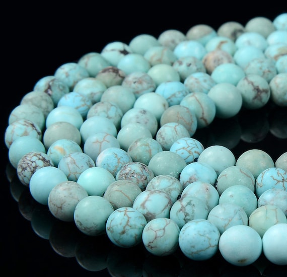 Matte Turquoise Blue Green Gemstone Round 3MM 4MM 6MM Loose - Etsy