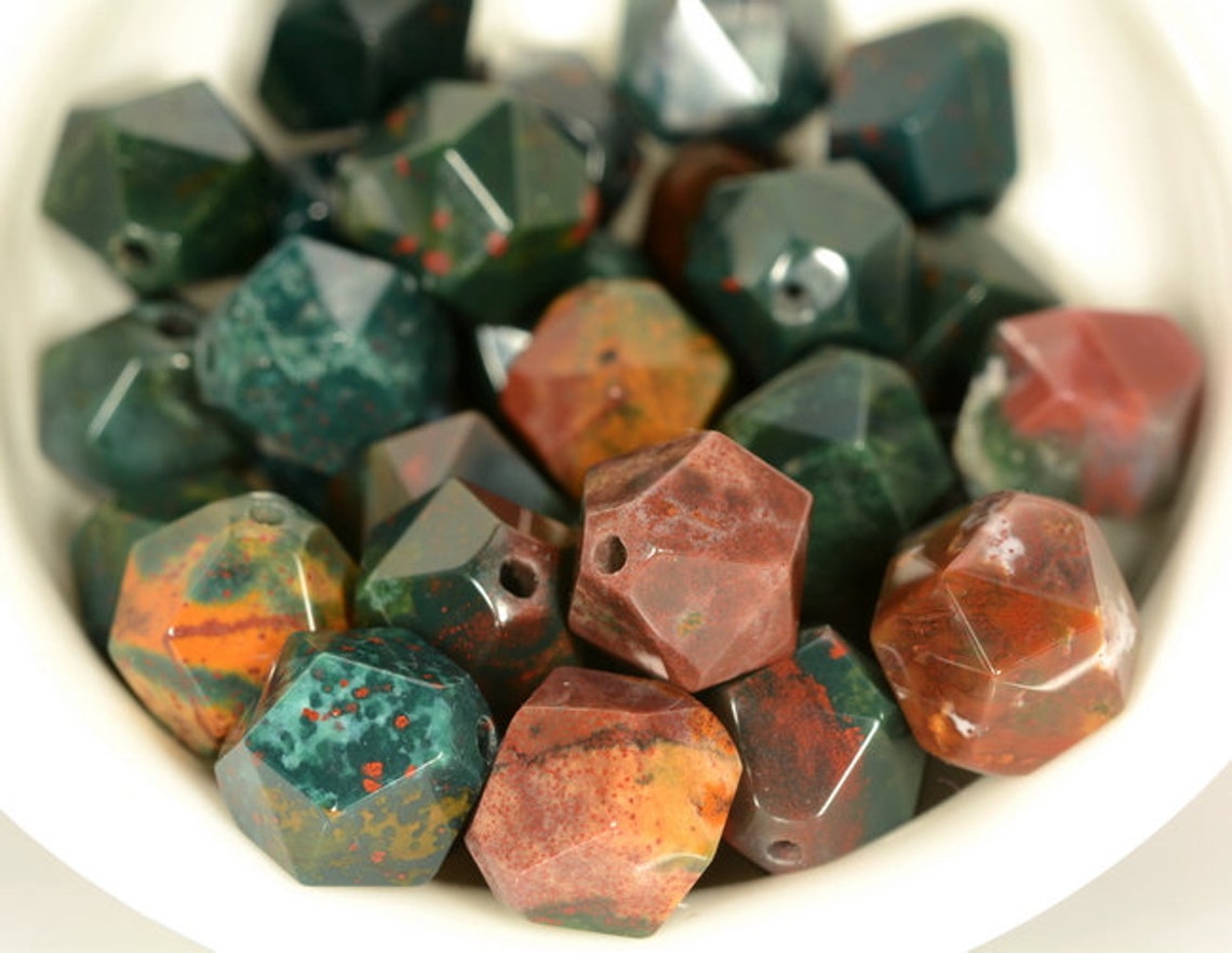 6MM Indian Blood Stone Beads Star Cut Faceted Grade AAA - Etsy