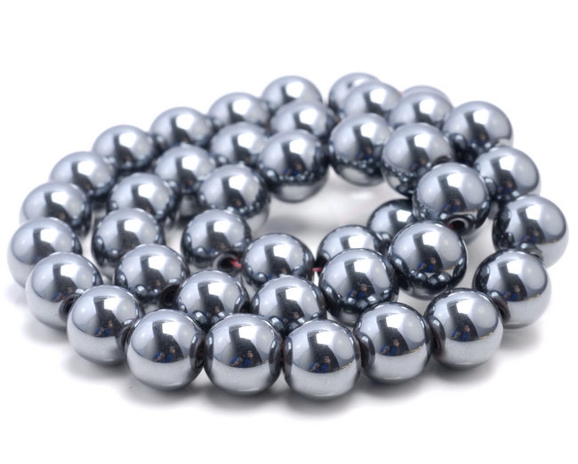 8mm Noir Black Hematite Gemstone Black Round Loose Beads 15.5 | Etsy