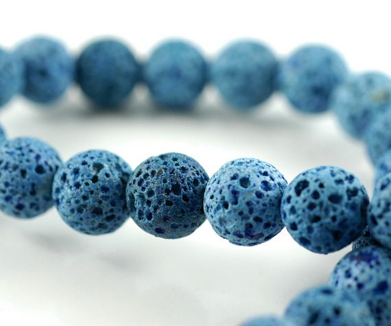 10mm Blue Volcanic Basaltic Lava Gemstone Round 10mm Loose - Etsy