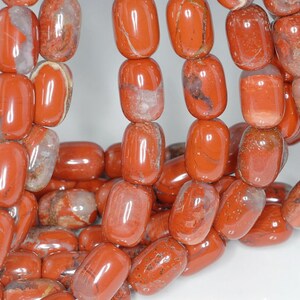 18x13mm Red Brick Jasper Gemstone Barrel Drum Loose Beads 7.5 Inch Half ...