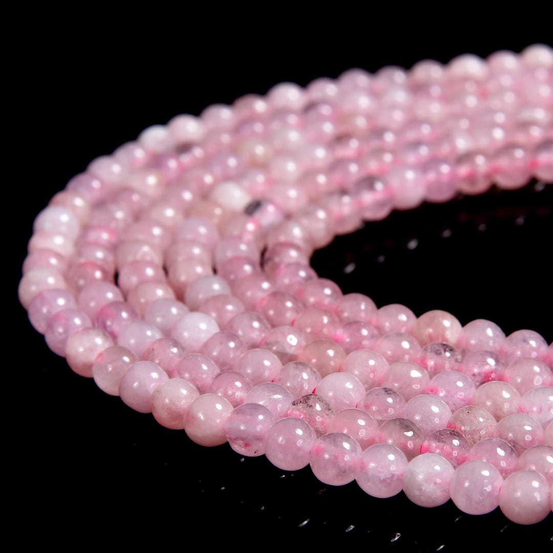 Natural Pink Morganite Gemstone Grade AAA Round 3MM 4MM Loose Beads 15 ...