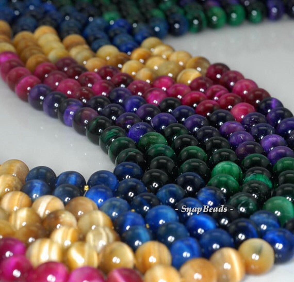 Multi Color Tiger Eye Gemstone Grade AAA Gold Blue Green Red | Etsy