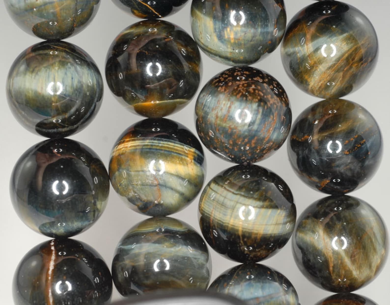 18mm Blue Tiger Eye Gemstone Hawk Eye Grade A Round 18mm Loose - Etsy