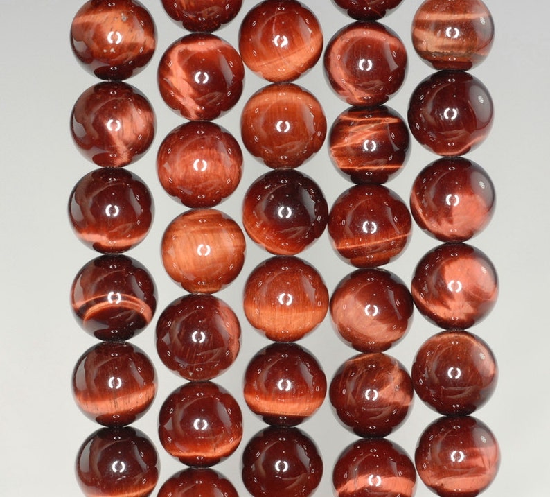 Mahogany Red Tiger Eye Gemstone Grade AAA 4mm 6mm 8mm 10mm 12mm Round ...