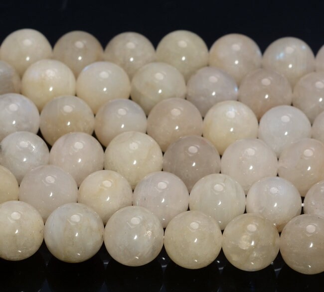 SALE Genuine Rainbow Moonstone Milky White Gemstone 10mm | Etsy