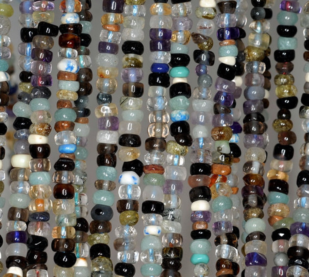 4x2mm Gala Mix Quartz Gemstone Assorted Gems Rondelle Loose Beads 15.5 ...