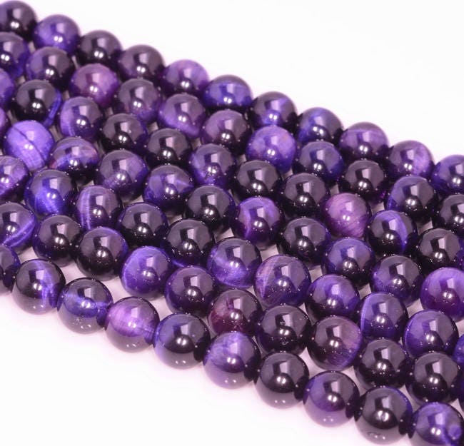 6mm Purple Tiger Eye Hawk Eye Gemstone Sugilite Purple Grade - Etsy