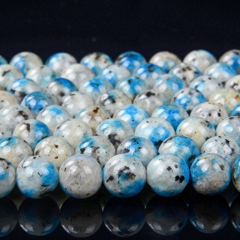 K2 Blue Granite Gemstone Blue 6mm 8mm 10mm 12mm Round Loose | Etsy