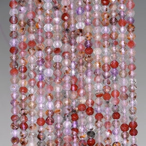 3mm Rare Auralite 23 Cacoxenite Grade AAA Purple Pink Red Quartz Micro ...