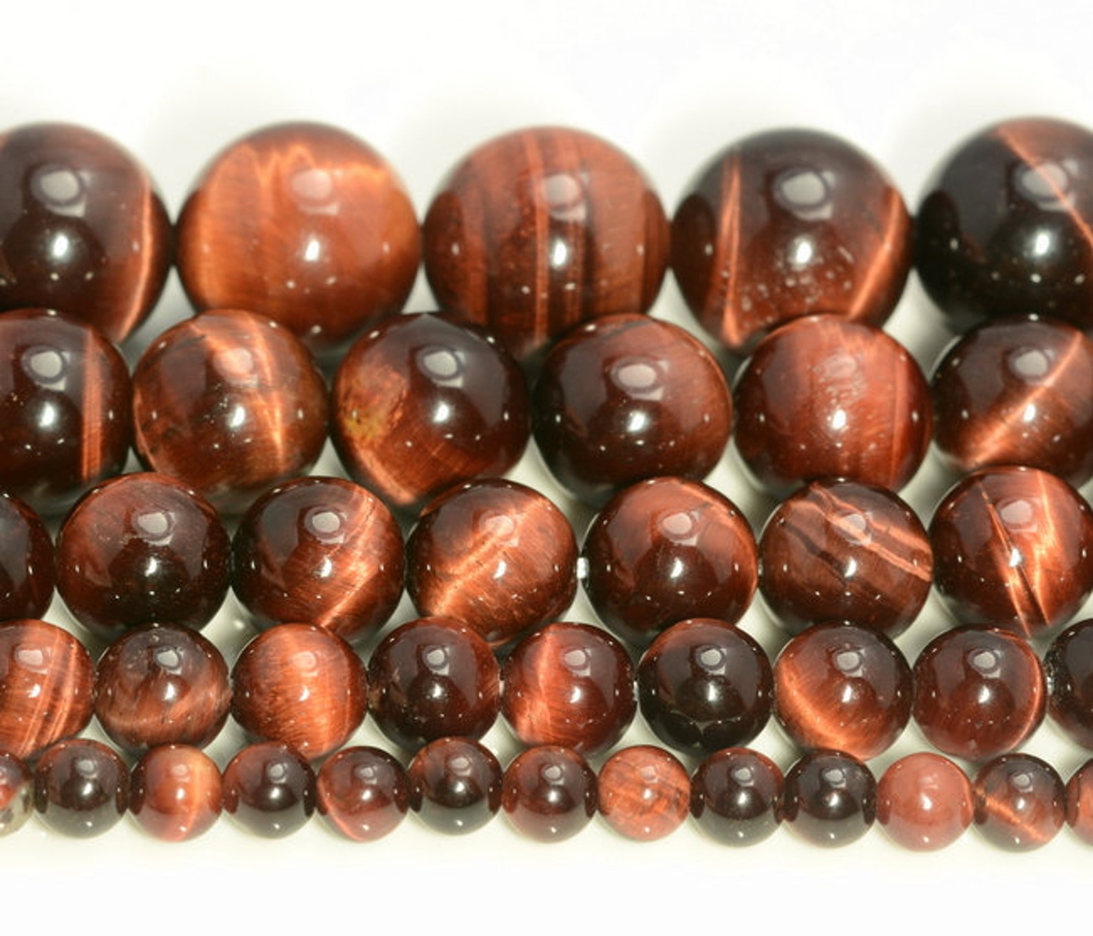 Mahogany Red Tiger Eye Gemstone Grade AAA 4mm 6mm 8mm 10mm 12mm Round ...
