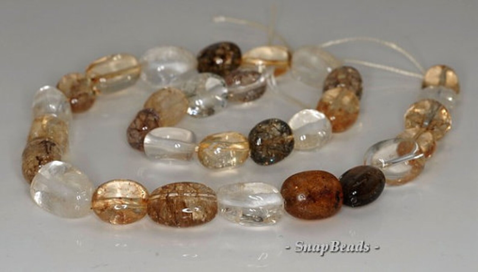 17x11mm Smoky Rock Crystal Quartz Gemstone Inclusions Nugget Loose ...