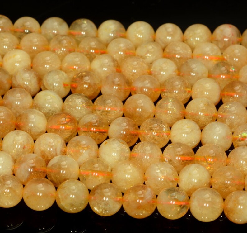 Genuine Natural Citrine Gemstone Grade AA 4mm 6mm 8mm 10mm - Etsy