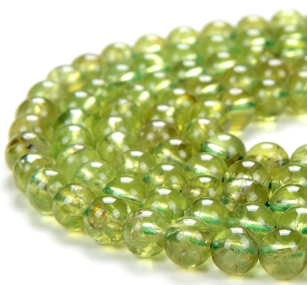Natural Peridot Gemstone Grade AAA Round 3MM 4MM 5MM 6MM Loose Beads ...