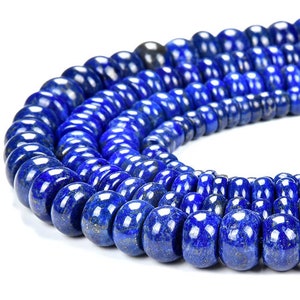 Natural Lapis Grd AAA Rondelle Slice 5X2MM 7X2-7X4MM 8X3-8X5MM 9X3 ...