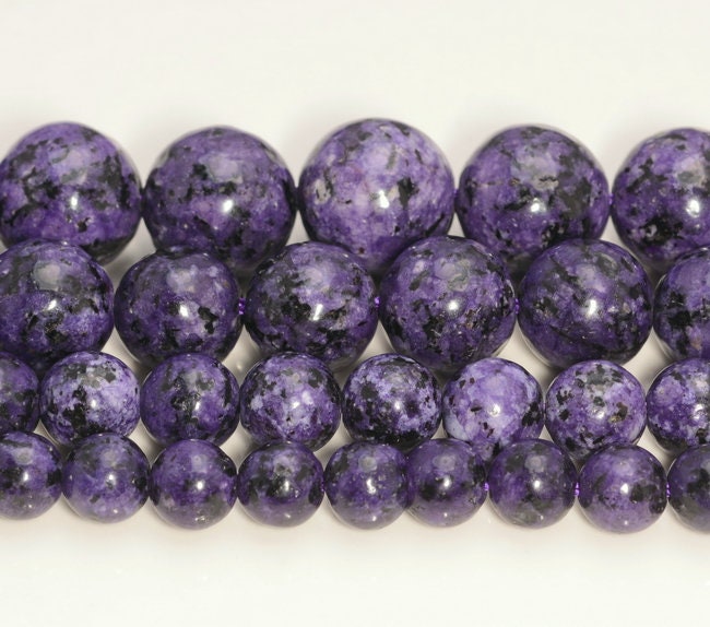 Charoite Jasper Dyed Purple Gemstone 6mm 8mm 10mm 12mm Round Loose ...