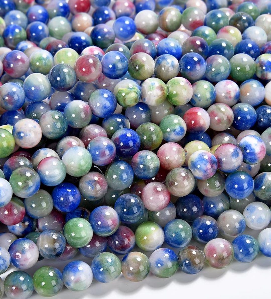 Rainbow Persian Jade Gemstone Round 4MM 6MM 8MM 10MM Loose Beads BULK ...