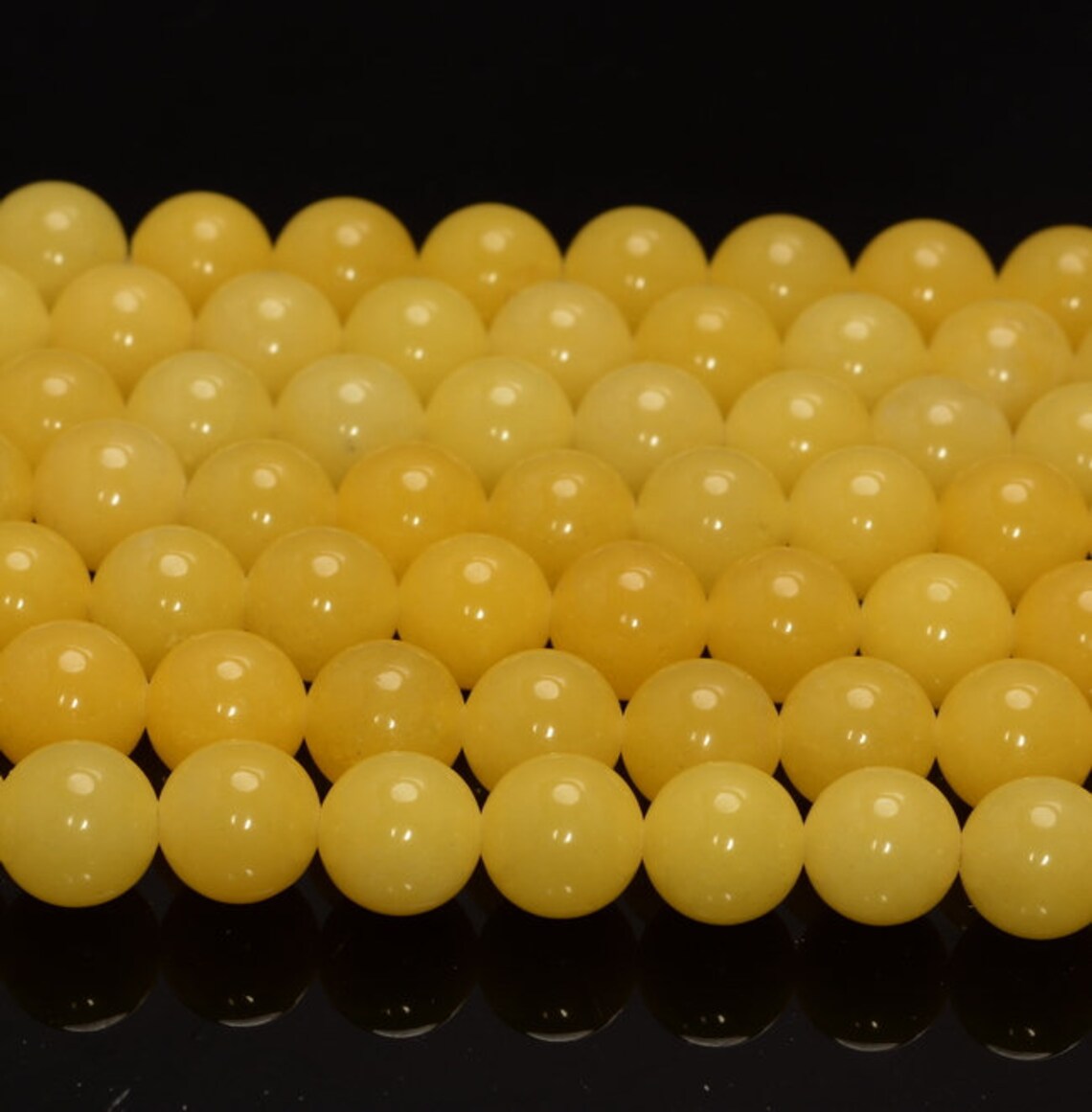 8MM Yellow Jade Gemstone Round Beads 15 Inch Full Strand BULK | Etsy