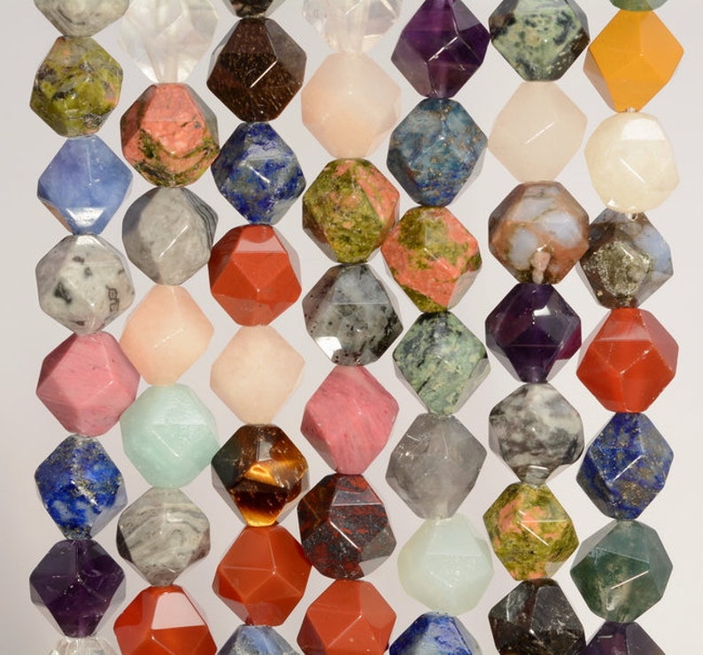 Genuine Natural Mixed Multi Stone Gemstone Grade AAA 6mm 8mm 10mm Star ...