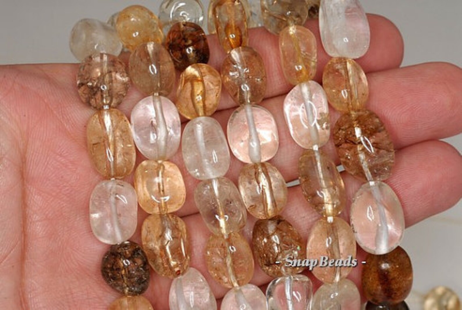 17x11mm Smoky Rock Crystal Quartz Gemstone Inclusions Nugget Loose ...