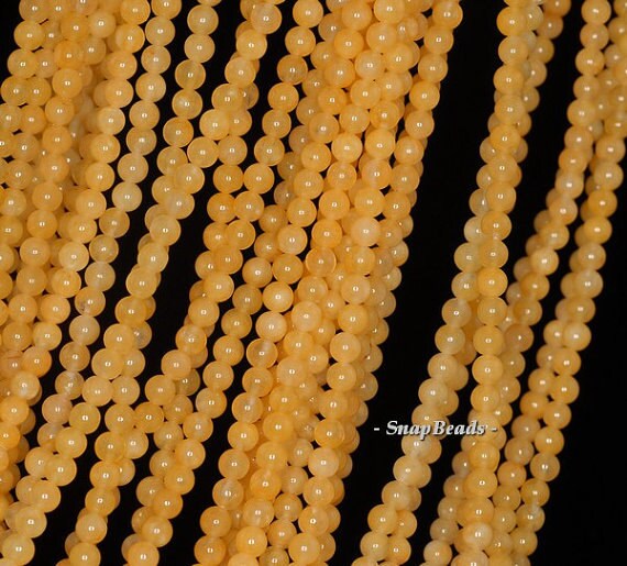 3mm Golden Honey Jade Gemstone Grade A Yellow Orange Round 3mm | Etsy