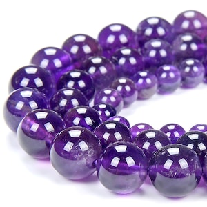 Natural Amethyst Gemstone Grade AAA Round 5MM 6MM 7MM 8MM 9MM 10MM ...