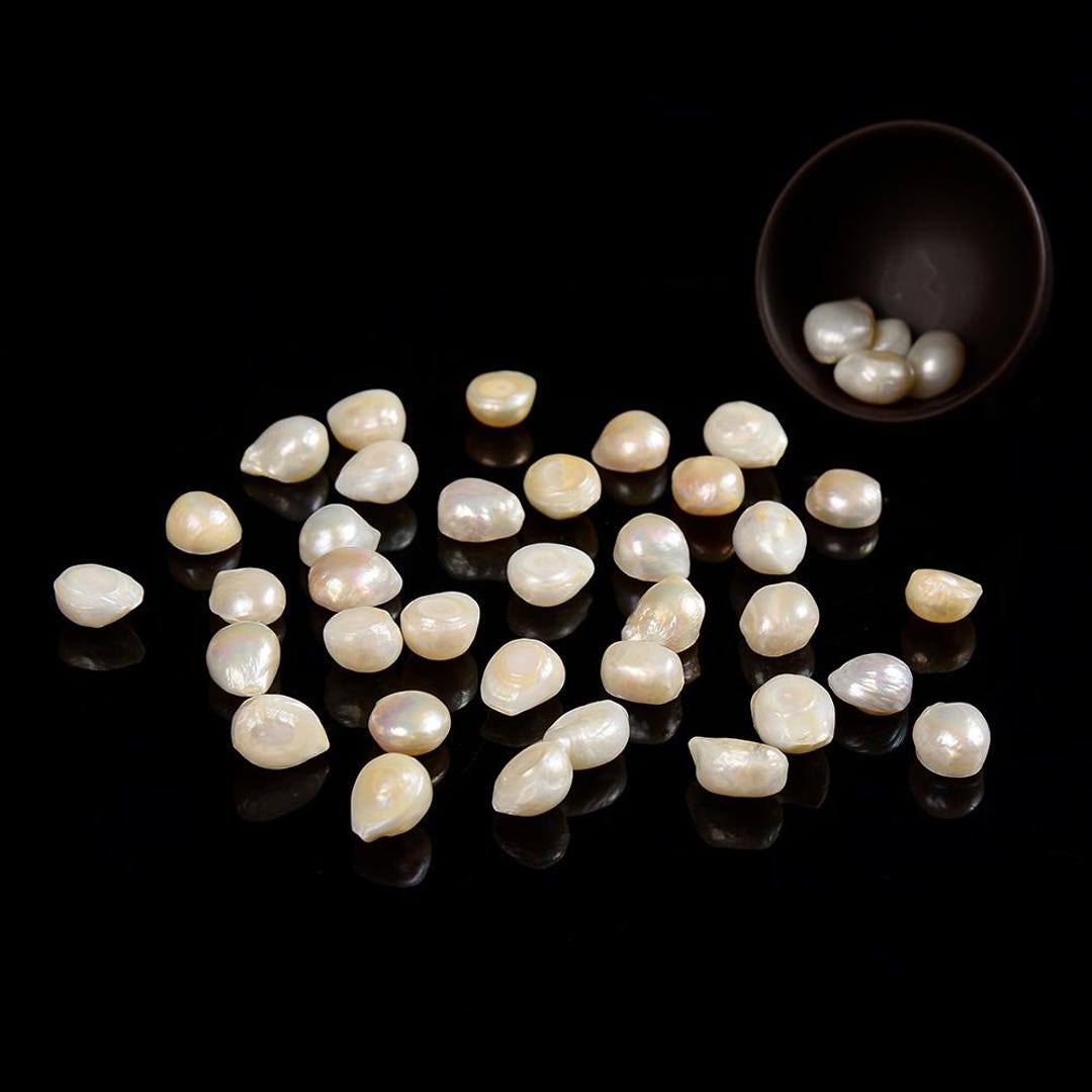 Natural Ivory White Cream Baroque Freshwater Pearl Gemstone Potato ...