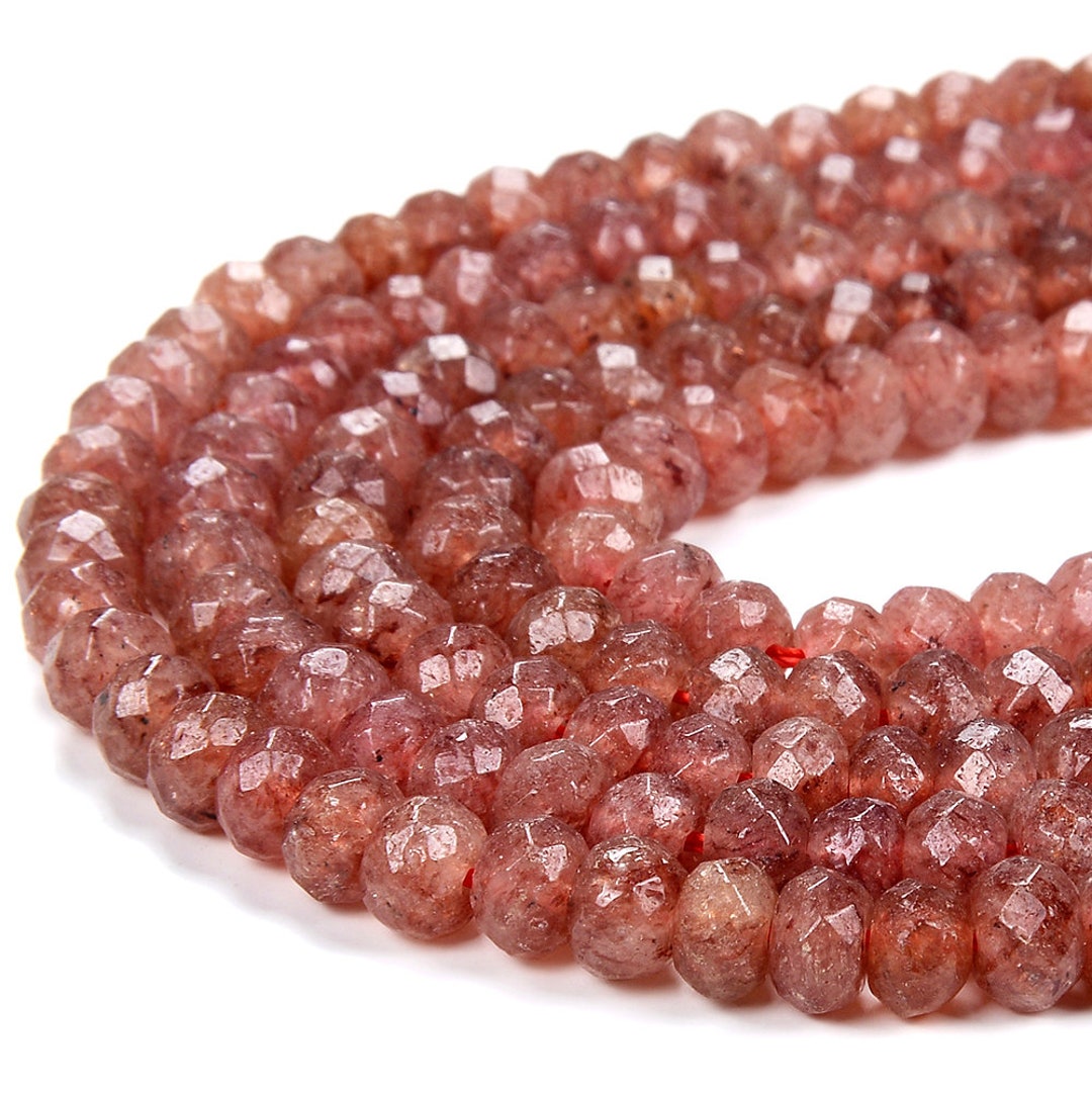 6X4MM Natural Red Strawberry Lepidocrocite Quartz Gemstone Grade AAA ...