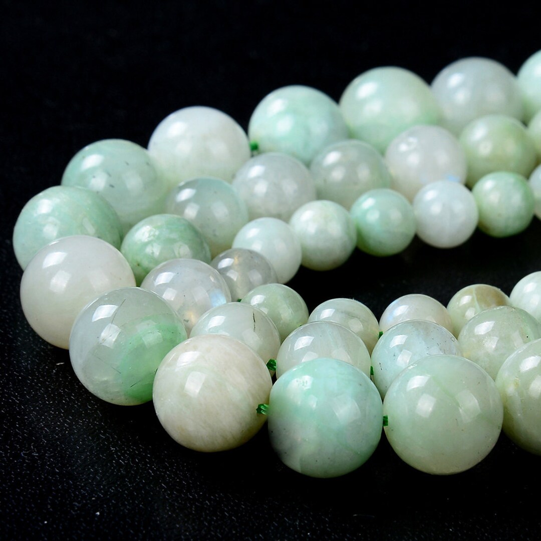 Natural Rare Garnierite Green Moonstone Gemstone Grade AAA Round 5MM ...