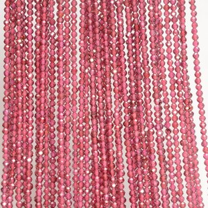 2MM Red Garnet Gemstone Micro Faceted Round Grade Aaa Beads 15.5inch ...