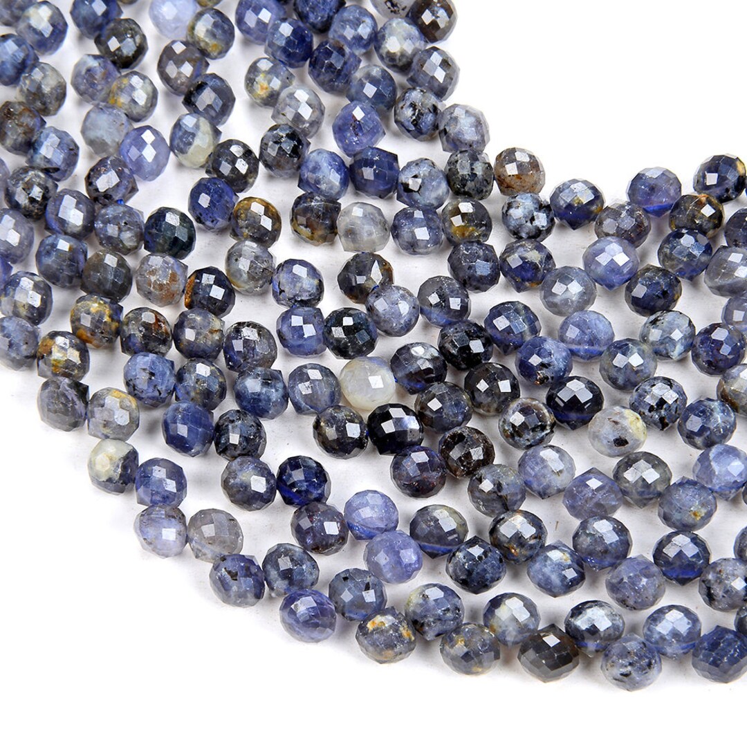 Natural Iolite Gemstone Grade AA Micro Faceted Briolette 6MM Loose ...
