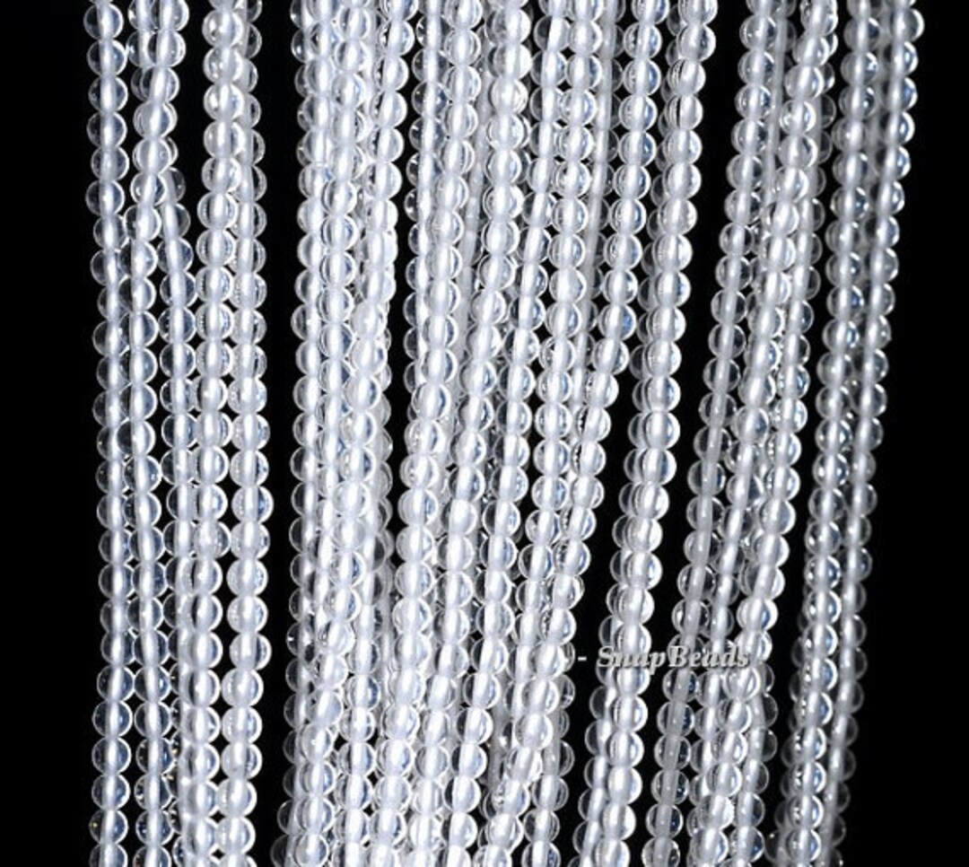 2MM Rock Crystal Clear Quartz Gemstone Grade AA Round 2MM Loose Beads ...