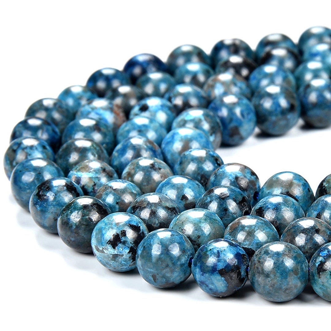Blue Yooperlite UV Reactive Gemstone Round 8MM Loose Beads BULK LOT 1,2 ...