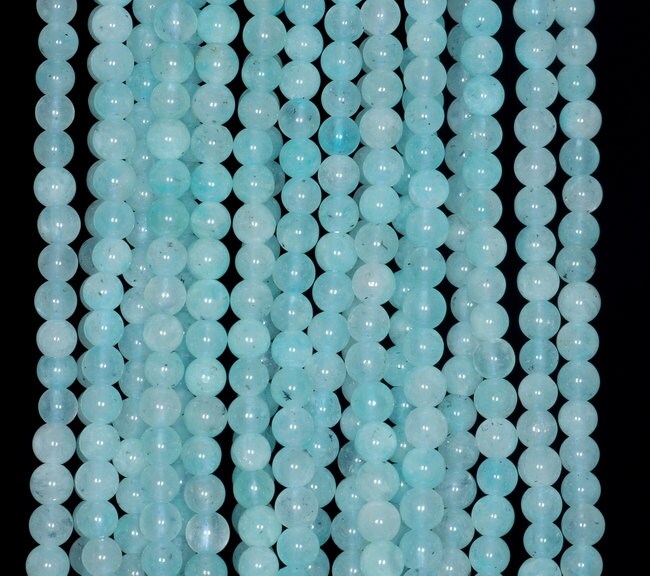 5-6mm Aqua Amazonite Gemstone Light Aqua Blue Grade AA Round - Etsy