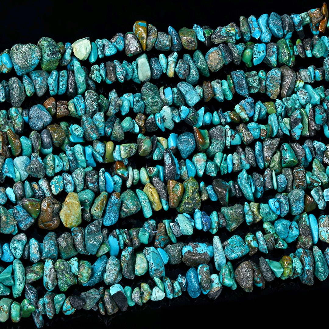 100% Genuine Natural Rough Blue Turquoise Gemstone Pebble Nugget Chip 4 ...