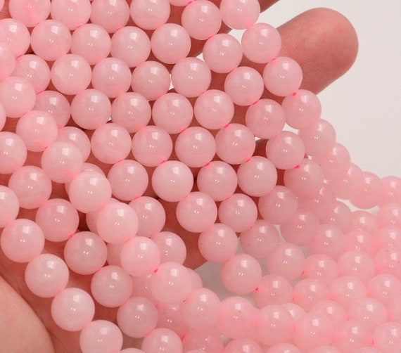 Genuine Natural Rose Quartz Gemstone Grade Aa Round 6mm 8mm - Etsy