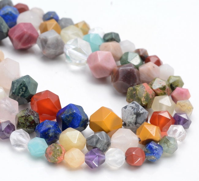 Genuine Natural Mixed Multi Stone Gemstone Grade AAA 6mm 8mm | Etsy